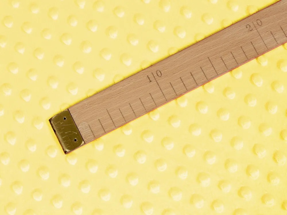Biante Dětský povlak na polštář Minky 3D puntíky MKP-021 Citrónově žlutý 60 x 60 cm