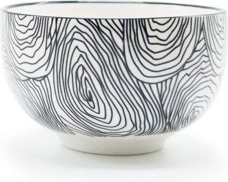 Sada porcelánových misek Bredemeijer Pucheng, 200 ml – černobílý minimalistický set