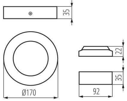 LED svítidlo Kanlux CARSA V2LED 12W-NW-W neutrální bílá 4000K 28948