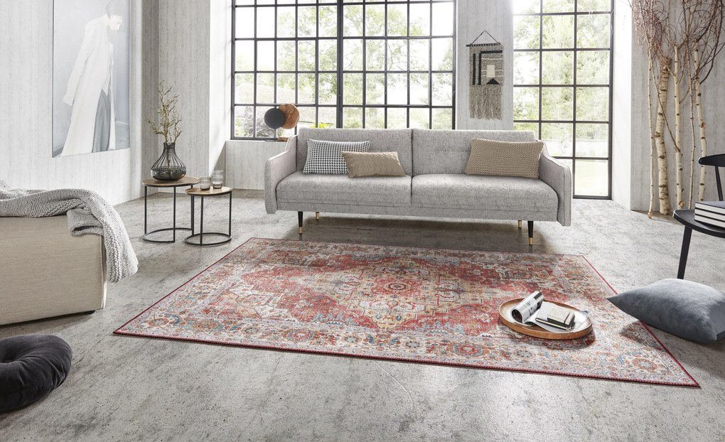 Hanse Home, Kusový koberec Asmar 104013 Brick/Red, 160x230, červená, obývací pokoj