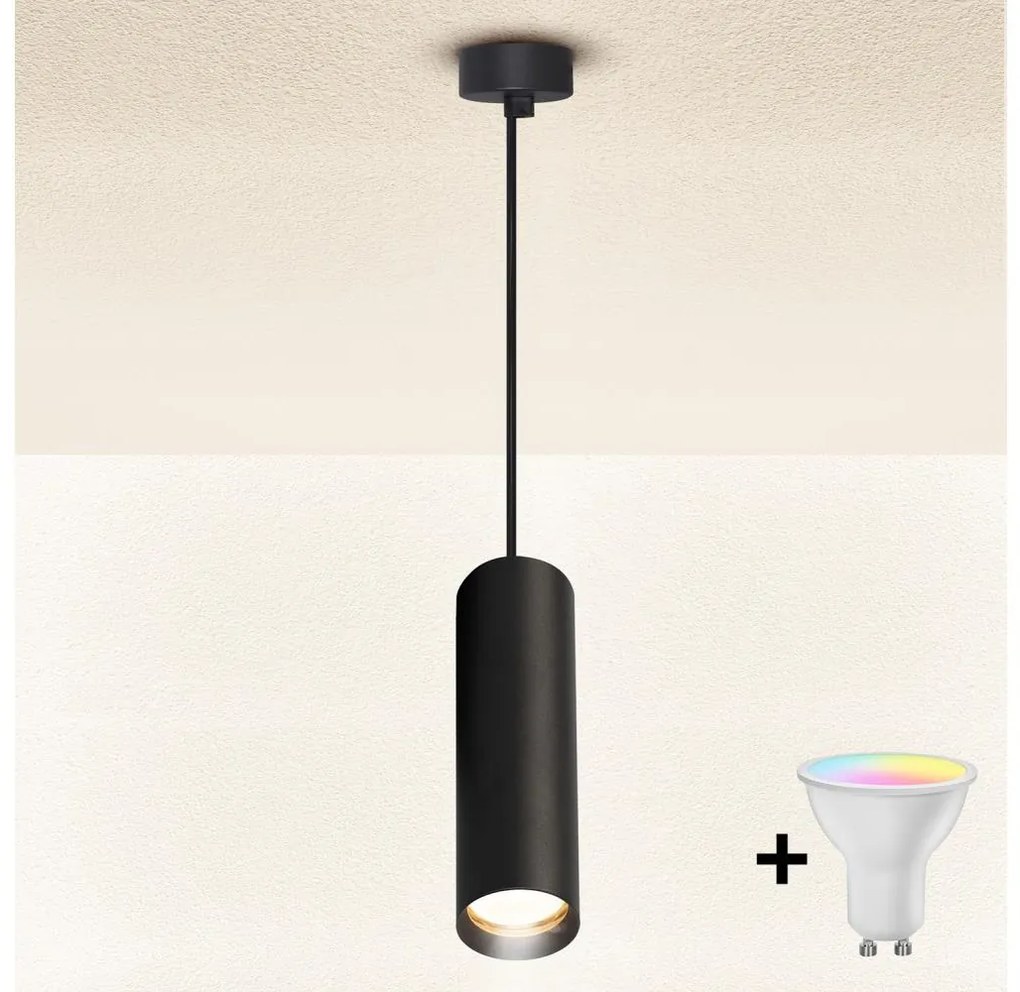 Brilagi - LED Stmívatelný lustr na lanku SELE 1xGU10/6,5W/230V černá BG1382+AI0414