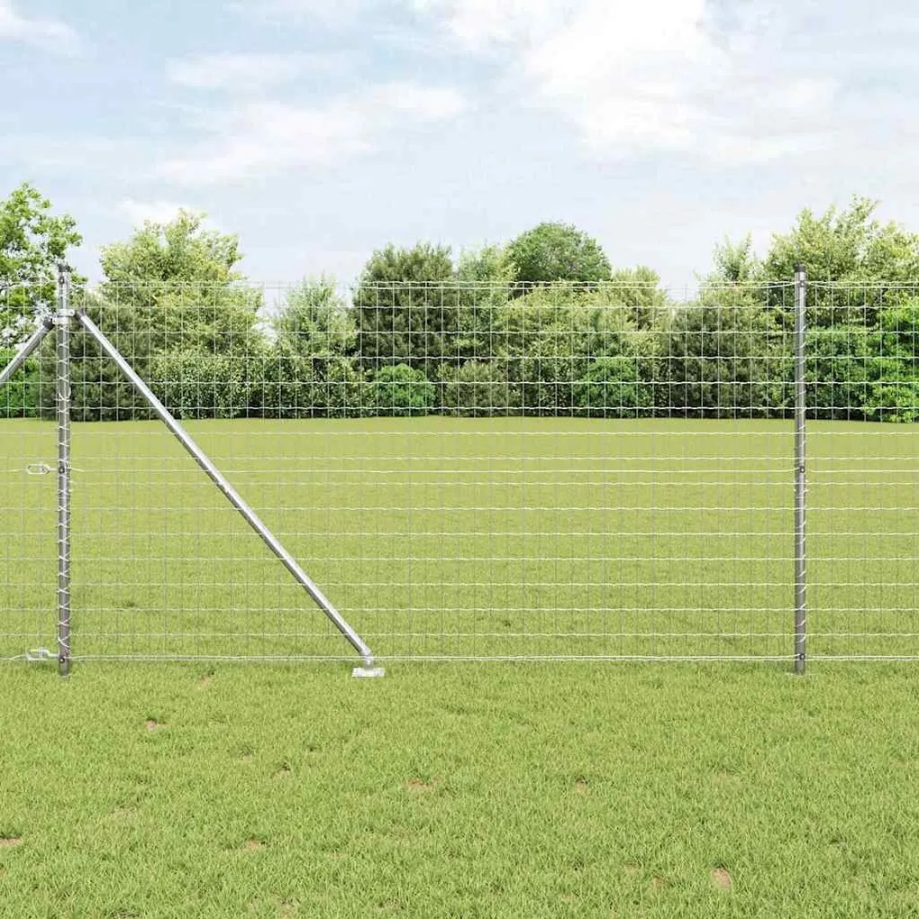 Venkovní euro plot s hroty 10 x 1,4 m Pozinkovaná ocel Stříbrná 3350729