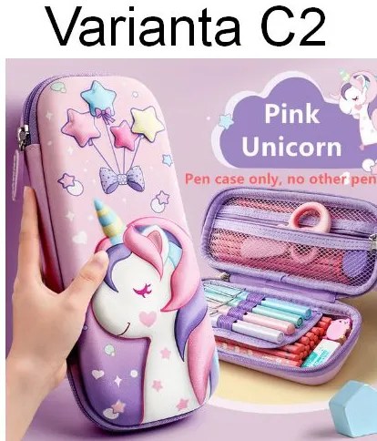 Dívčí školní pouzdro (penál) - Jednorožci/zvířátka Varianta: Varianta C2