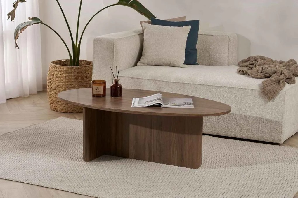 Designový konferenční stolek Wealote 120 cm vzor ořech