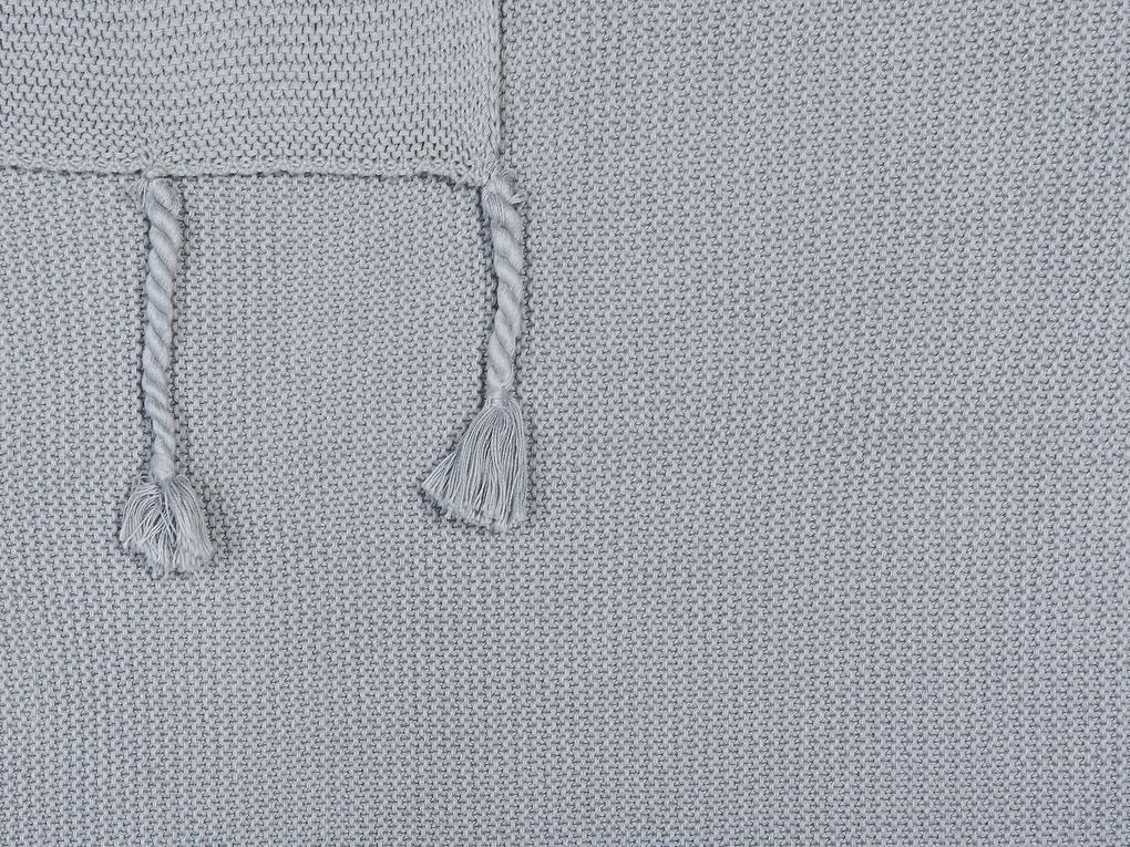 Bavlněná deka 125 x 150 cm světle šedá NAZILLI Beliani