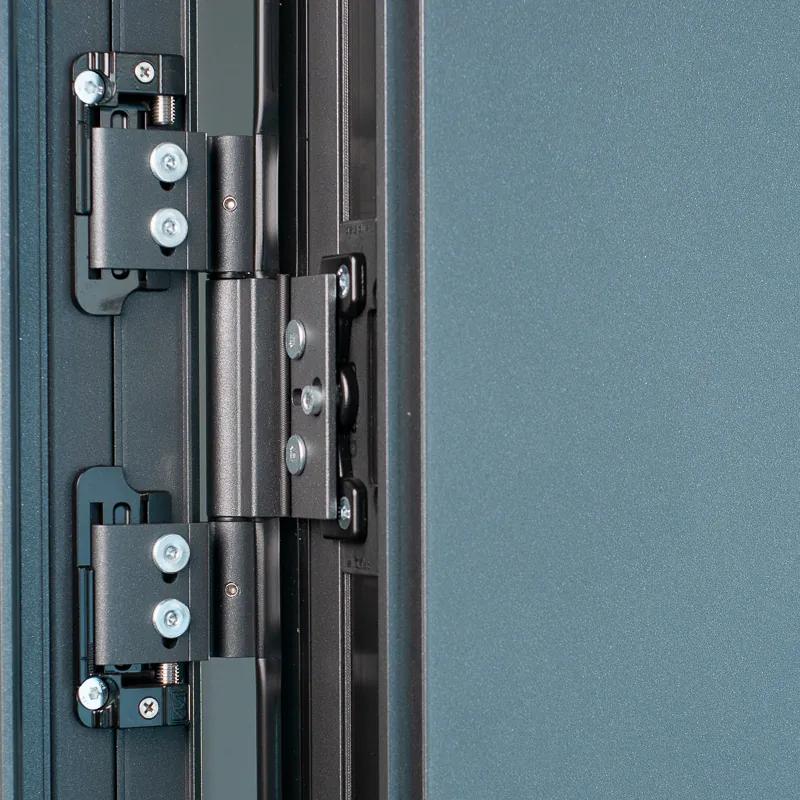 Hliníkové vchodové dveře FM Turen Premium P90 M312 BLACKLINE cihlově červená RAL3009 Orientace dveří: Levé, otevírání dovnitř, Standardní rozměr dveří včetně rámu: 100 cm x 200 cm - vnější rozměr rámu