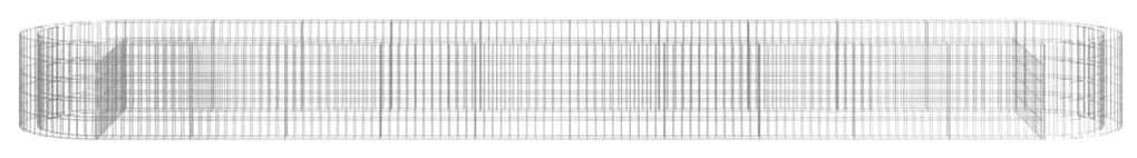 vidaXL Gabionový vyvýšený záhon pozinkované železo 600 x 100 x 50 cm [152044]