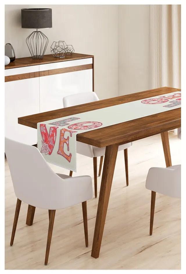 Běhoun na stůl z mikrovlákna Minimalist Cushion Covers Love, 45 x 145 cm