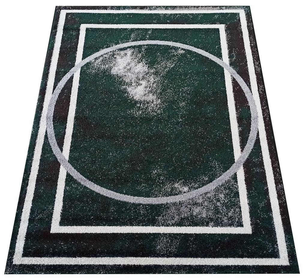 Kusový koberec moderní OTTO 07 Klasický šedý zelený Rozměr: 240x330 cm
