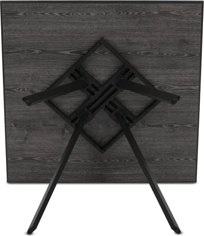 Jídelní stůl 90x90cm HT-R5190 GREY, lamino, šedý dub