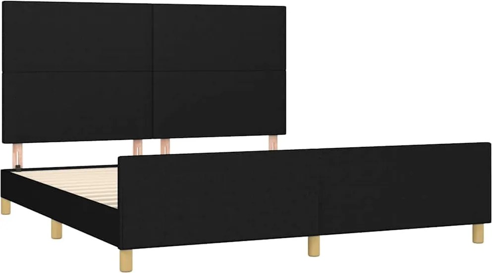 Rám postele bez matrace černý 160 x 200 cm textil 3124905