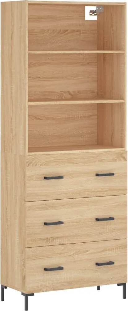 Skříň highboard dub sonoma 69,5 x 34 x 180 cm kompozitní dřevo 3189384
