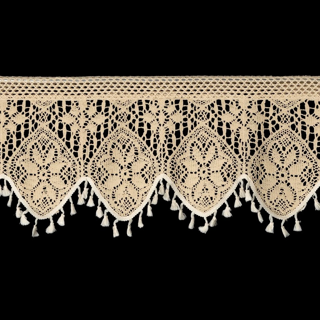 KRÁTKÁ ZÁCLONA NA PÁSCE MOLY 150X30 CM SVĚTLEBÉŽOVÁ