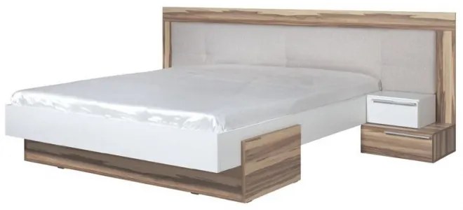 Moderní postel Bengt - bez matrace, Odstíny 8-Systémy A černá / ořech baltimore