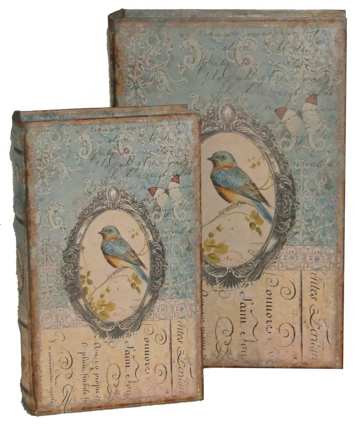 Sada 2 krabiček Antic Line Bird Book