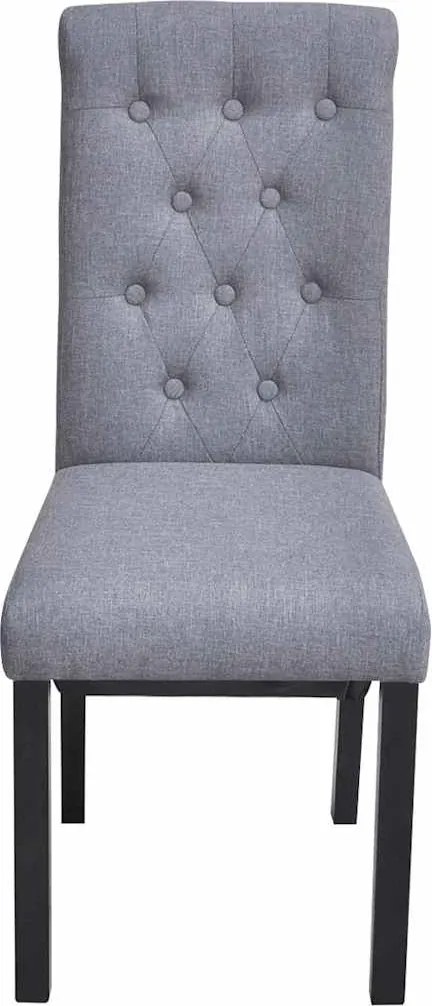 Jídelní židle 4 ks světle šedé textil 272245