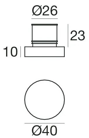 Linea Light 92260W00 Sand, kulaté dekorativní LED svítidlo, 1x1W LED v teple bílé barvě světla, prům. 4cm, IP65