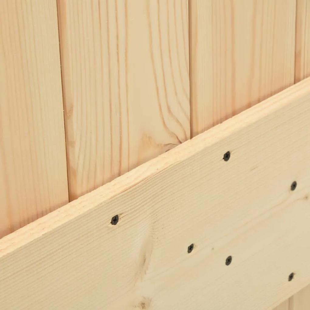 Posuvné dveře s kováním 70 x 210 cm masivní borové dřevo,  3202979
