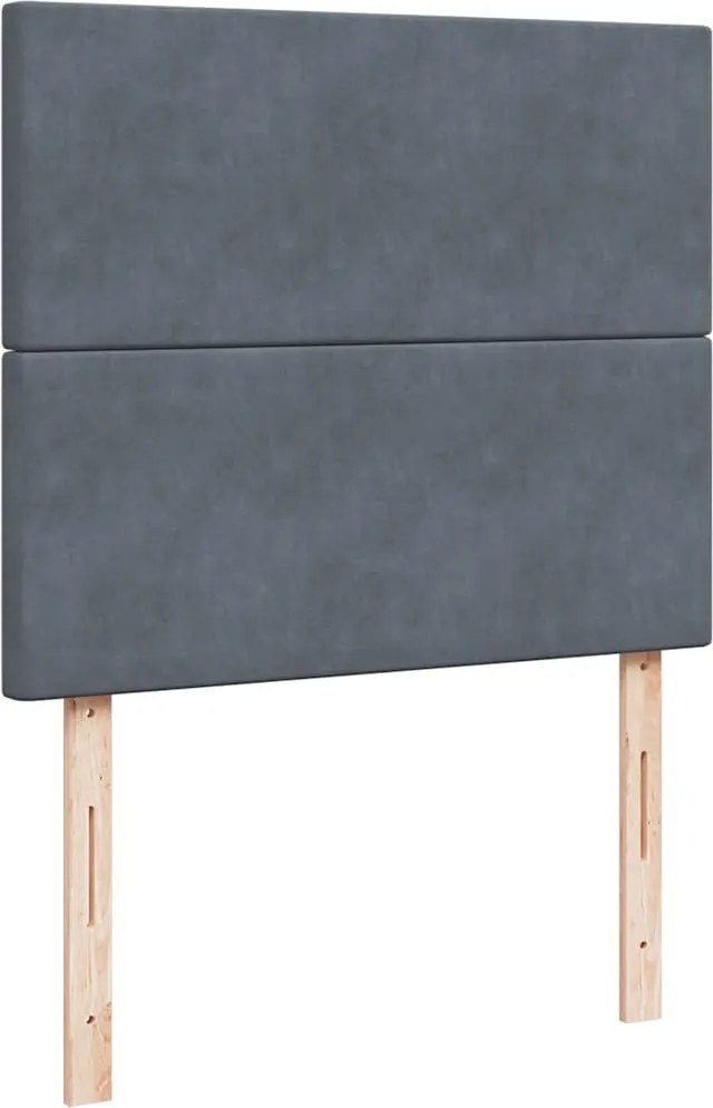 Box spring postel s matrací tmavě šedá 120 x 200 cm samet 3292305
