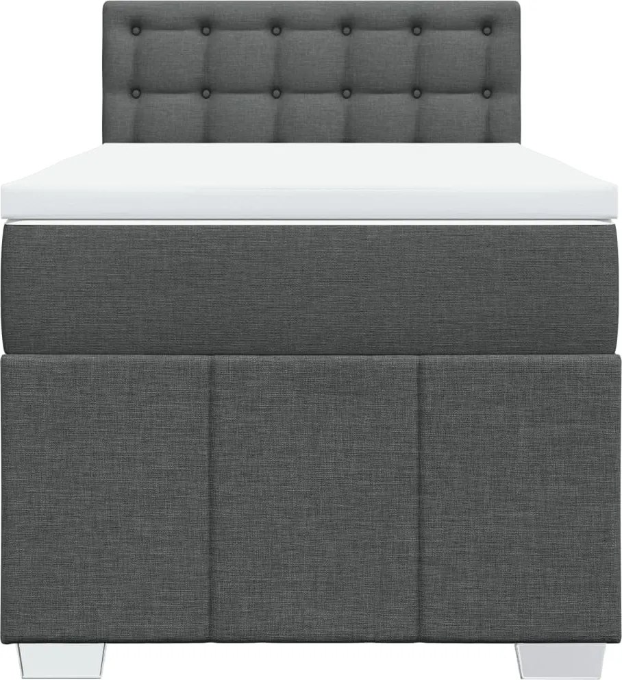 Box spring postel s matrací tmavě šedá 90x190 cm textil 3286938