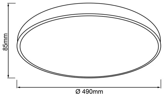 Brilliant - LED Stm stropní svítidlo SLIMLINE LED/60W/230V pr. 49 cm bílá + DO