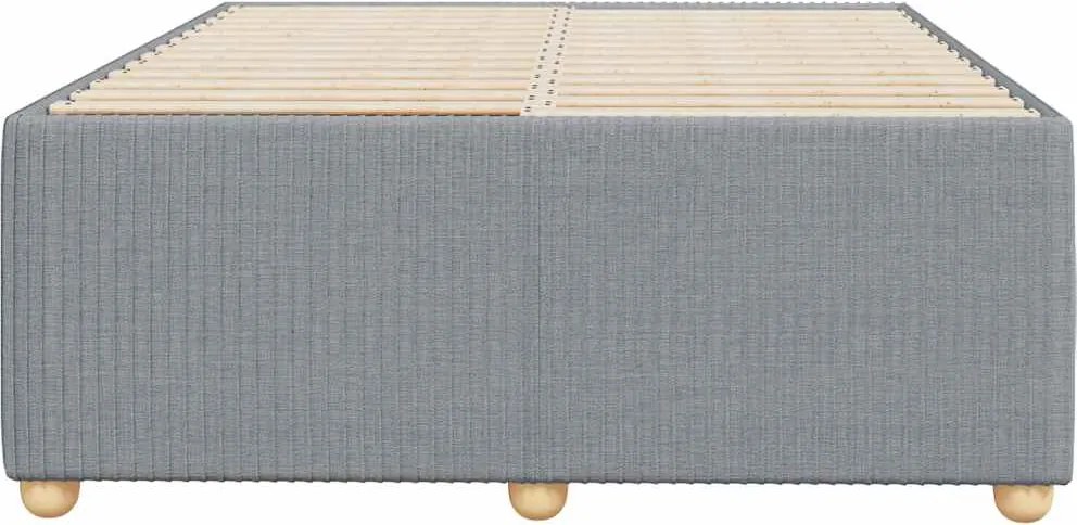 Rám postele bez matrace světle šedá 120 x 200 cm textil 3284928