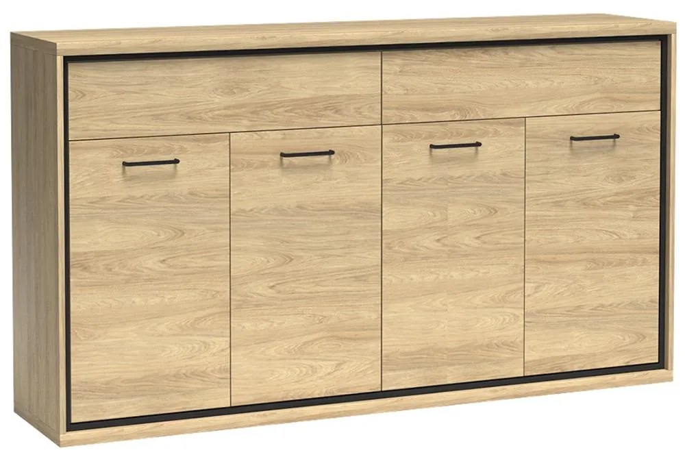 Obývací stěna Mediolan - sestava C - natural hikora