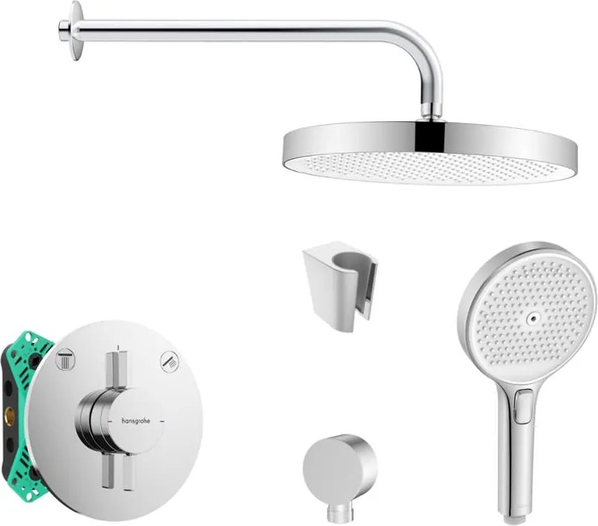 SANITINO - Sprchový set s baterií a tělesem pod omítku Hansgrohe, příslušenství kielle, chrom SANI21HKK004