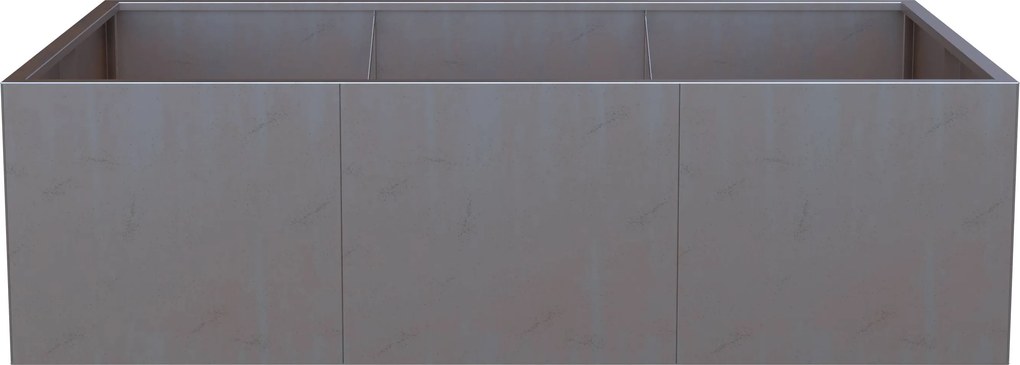 BestBerg Vyvýšený cortenový zahradní záhon  BBGR-640CT / 640 l / 150 x 100 x 43 cm / corten