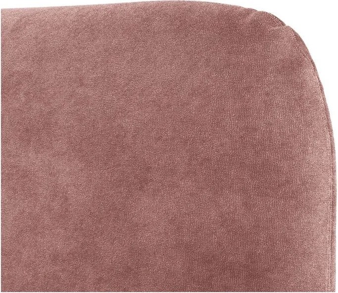 Růžová čalouněná dvoulůžková postel s roštem 160x200 cm Vera – Micadoni