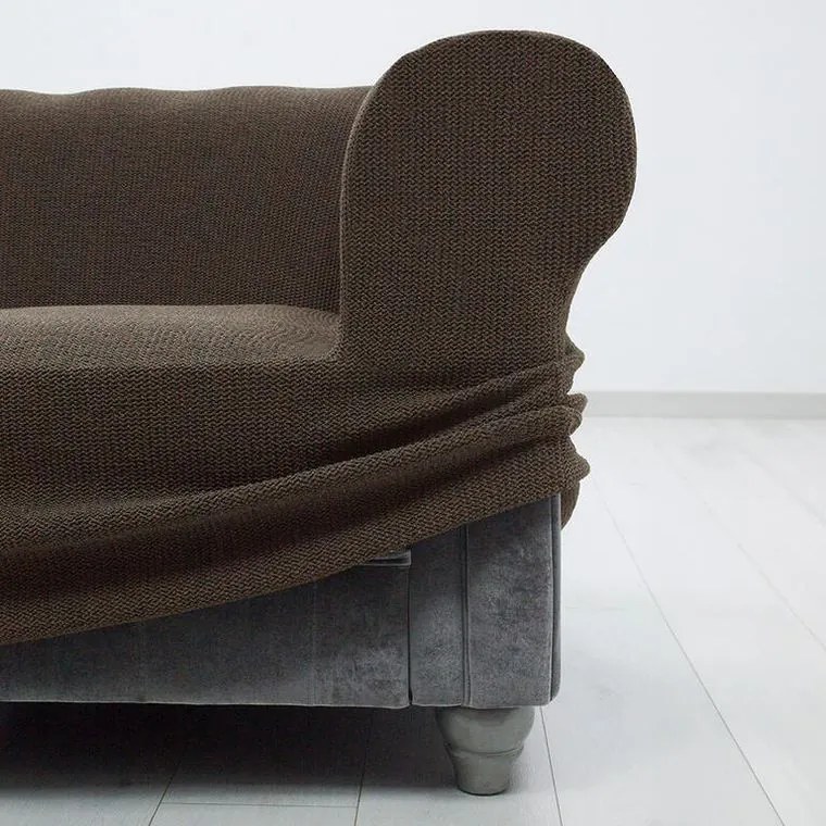 Super strečové potahy HARMONIA tabáková taburet (40 - 60 cm)