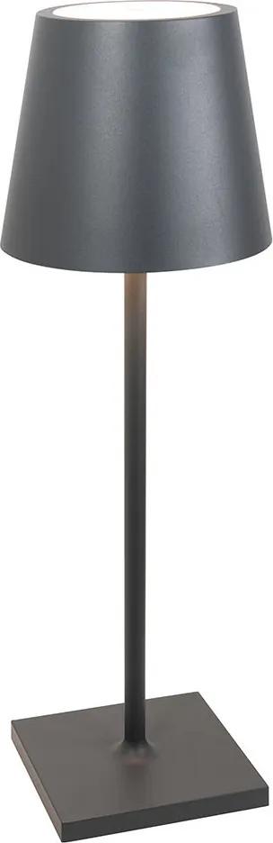 Stolní lampa Poldina 49,7 cm tmavě šedá