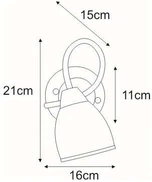 Nástěnné svítidlo K-JSL-8090/1W AB z řady SAMIRA