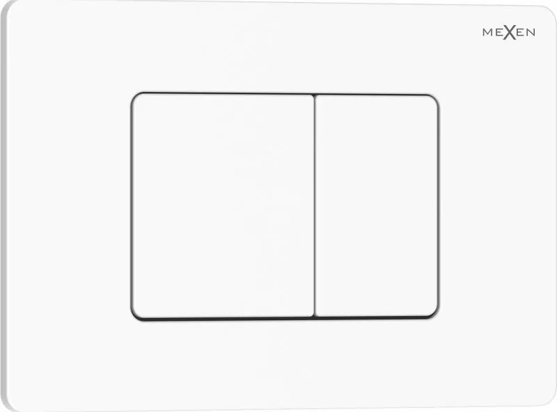 Mexen Tex 05 splachovací tlačítko nerezová ocel, bílý lesk - 6105-01