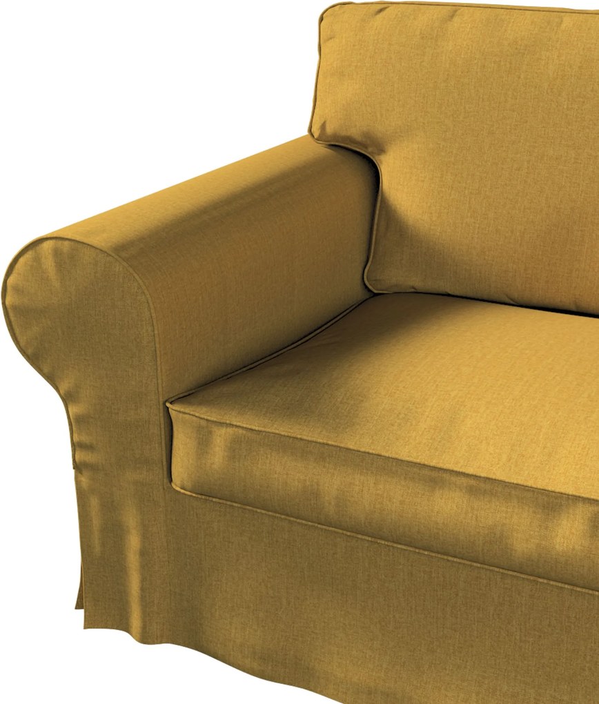 Potah na pohovku IKEA Ektorp 2-místná s lenoškou barva žlutá látka pletený vzor