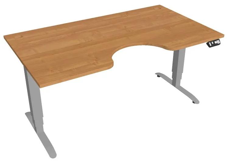 Hobis Motion Elektr. nastavitelný stůl 160x90 s pamětí - HOBIS ERGO MOTION MSE 3M 1600 Dekor stolové desky: olše, Barva kovové podnože: stříbrná