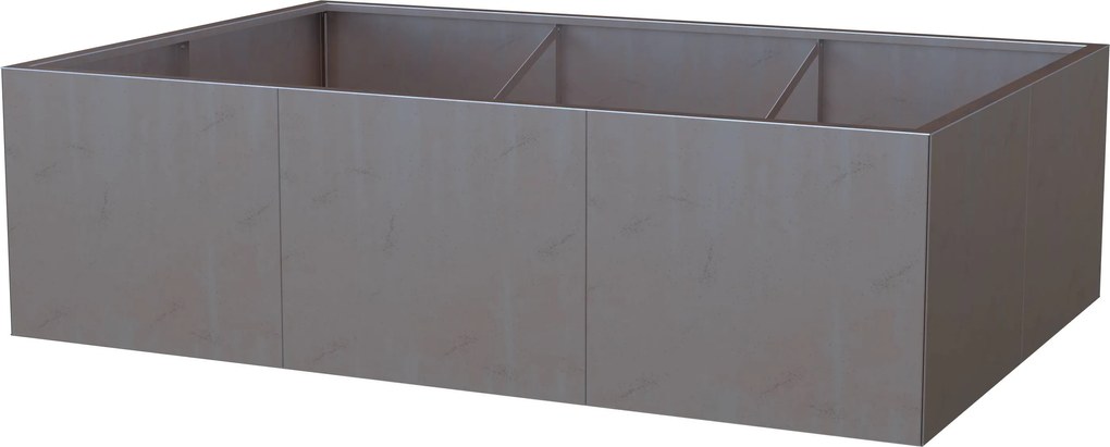 BestBerg Vyvýšený cortenový zahradní záhon  BBGR-640CT / 640 l / 150 x 100 x 43 cm / corten