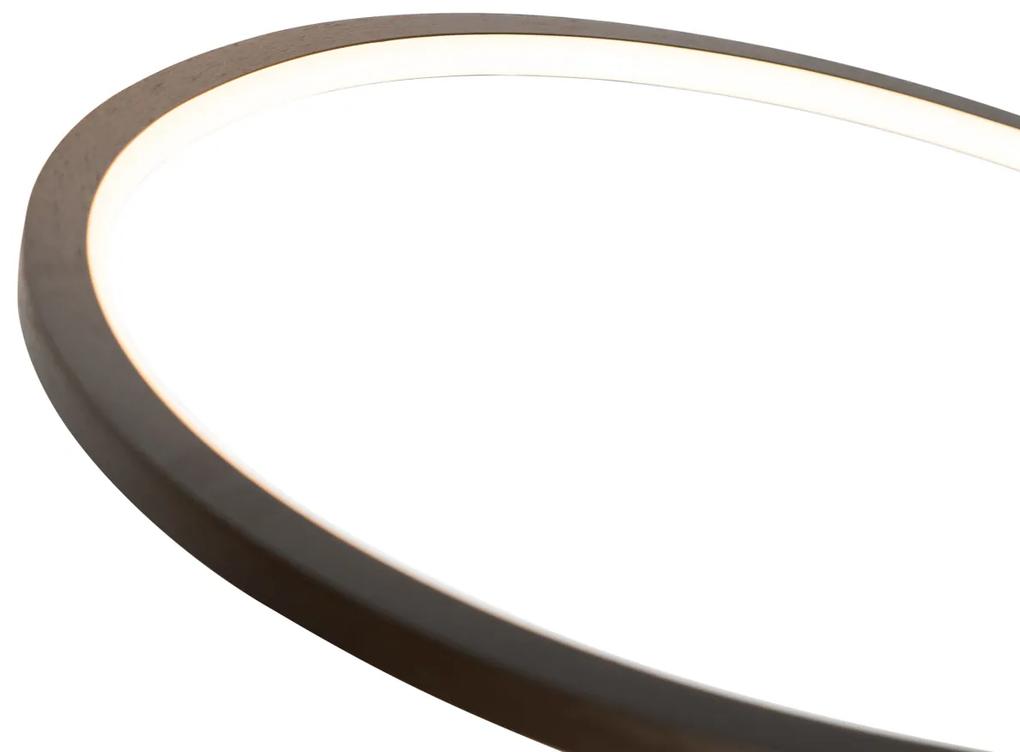 Designové závěsné svítidlo bronzové 72 cm včetně LED 3-stupňově stmívatelné - Jeřabina