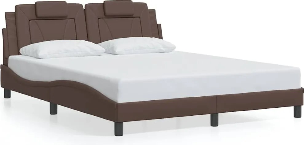 Rám postele Viana bez matrace hnědý 160x200 cm umělá kůže 3208105