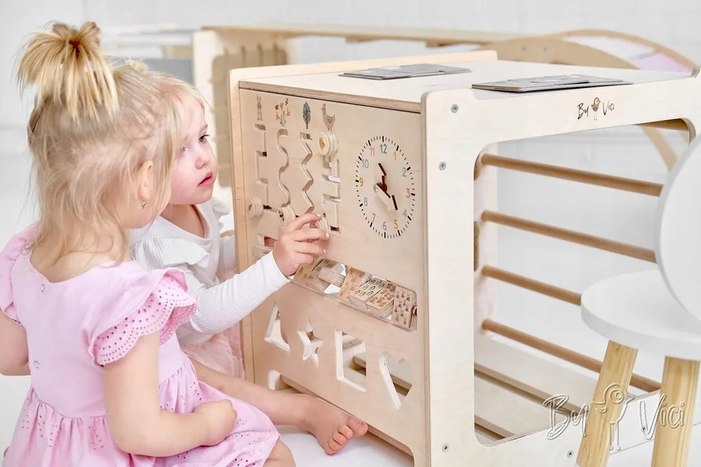 Montessori kostka 10v1 - duhová (Montessori kostka 10v1)
