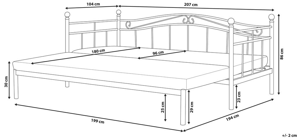 Rozkládací postel 90 cm TULO (s roštem) (černá). 1007540