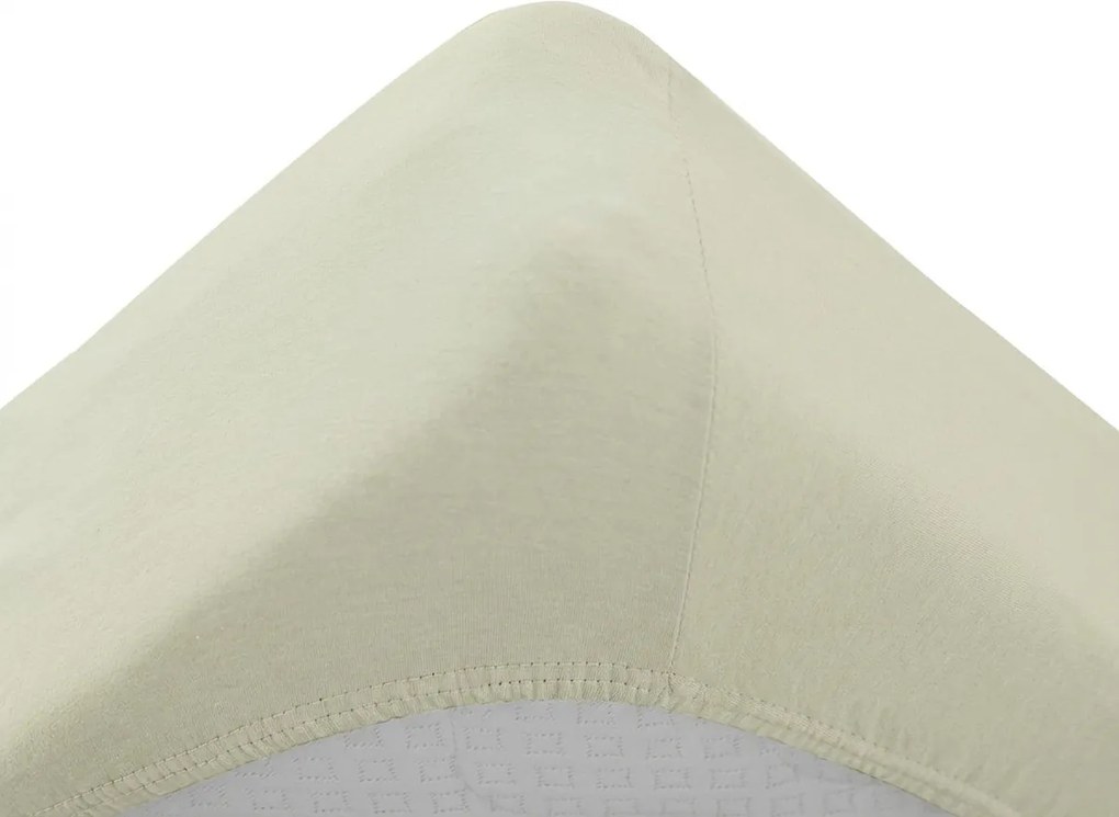 Jersey prostěradlo do dětské postýlky světle krémové 70 x 140 cm