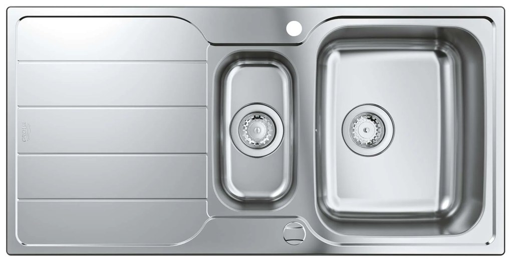 Grohe - Dřez K500 s automatickým odtokem, 100x50 cm, kartáčovaná nerez 31572SD1