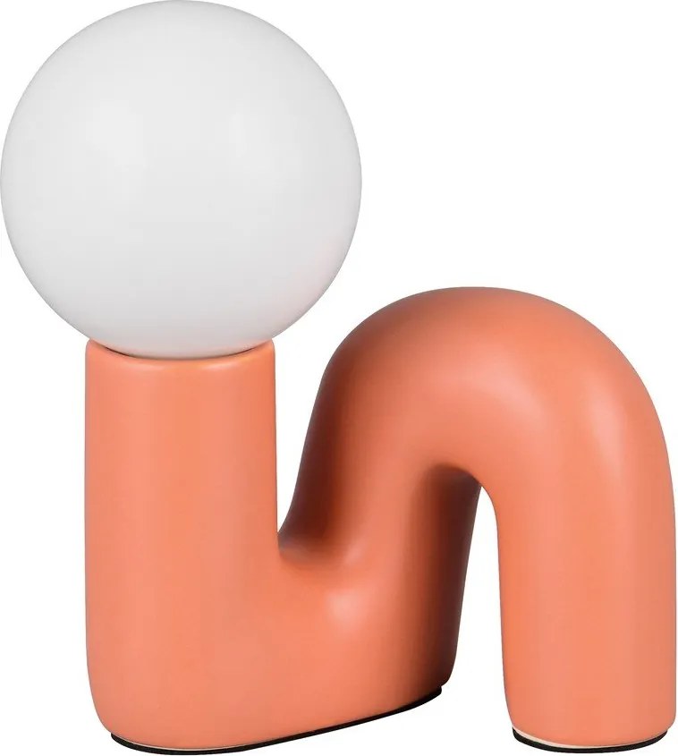 Oranžová keramická stolní lampa (výška 21,5 cm) Quinn – Reality