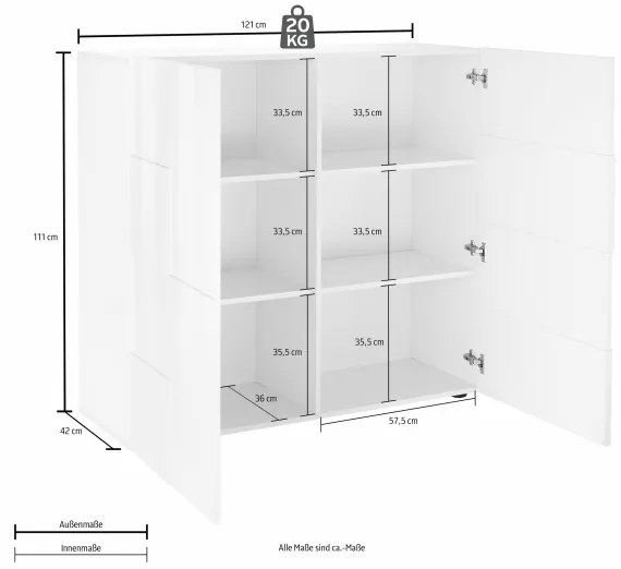 Komoda SERIAN bílá