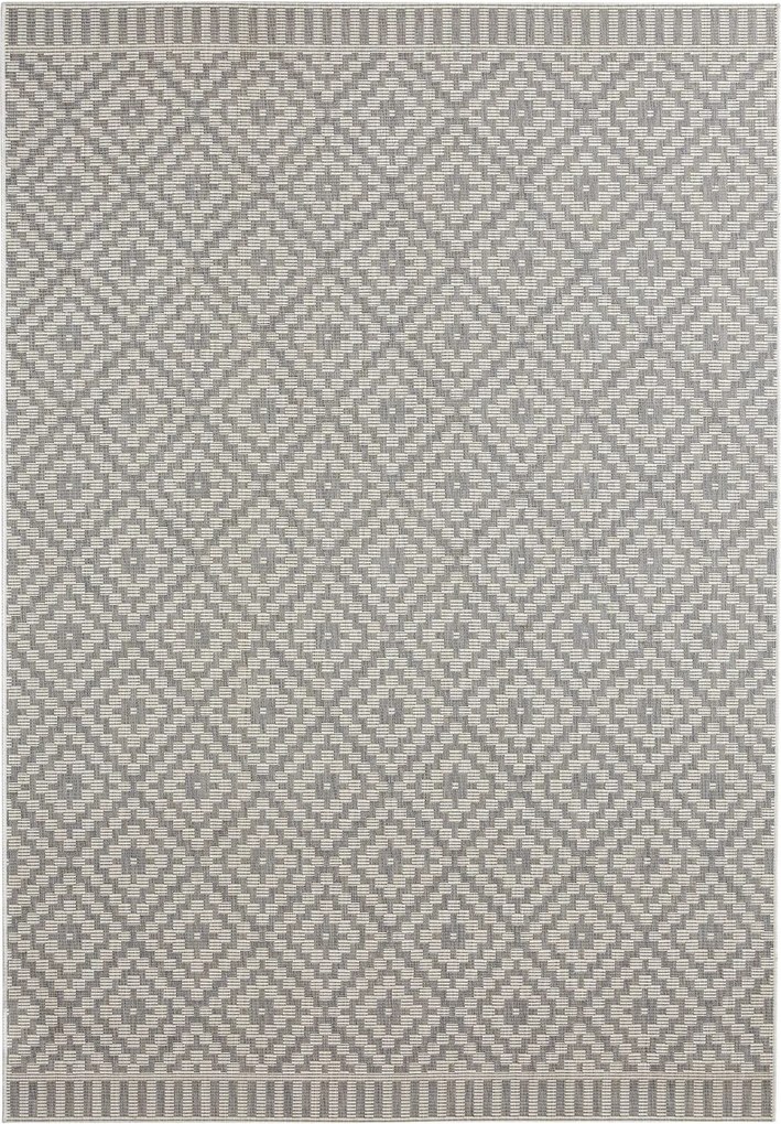 Kusový koberec Mojkoberec Original Mia 103523 Grey Creme – na von aj na doma, 120x170, šedá, chodba / predsieň, Mujkoberec Original