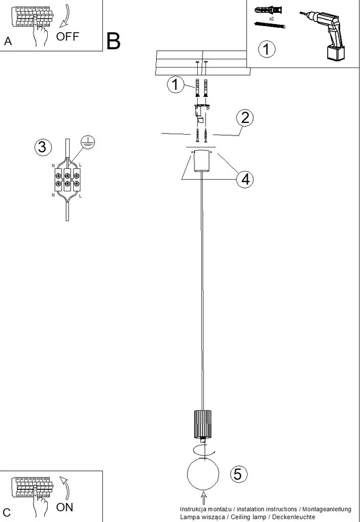 Závěsné svítidlo Halo, 1x bílé skleněné stínítko, p