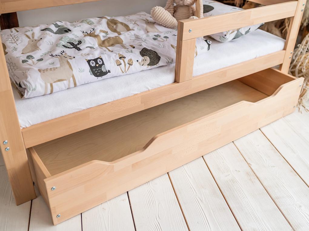 Woodisio Domečková postel  EMA PLUS Variant: 160 x 90, Barva: Transparentní matný lak, Veľkosť: S roštem
