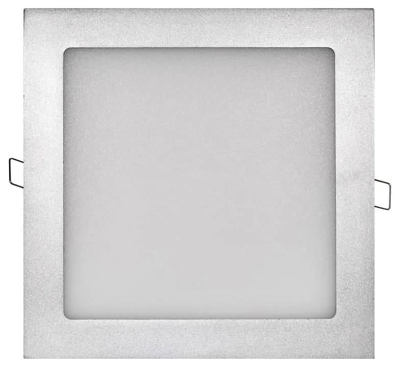 Vestavný LED panel, 18W, denní bílá, 22x22cm, čtvercový, stříbrný Emos ZD2242
