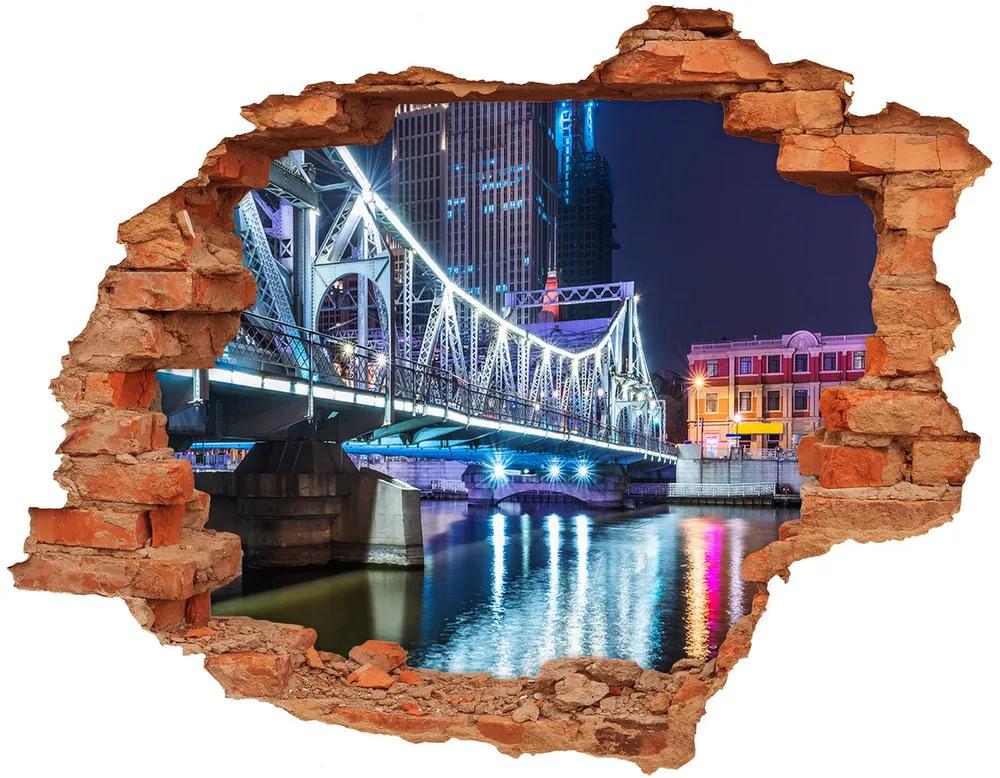 Wallmuralia Fototapeta díra na zeď Šanghaj most 90x70 cm
